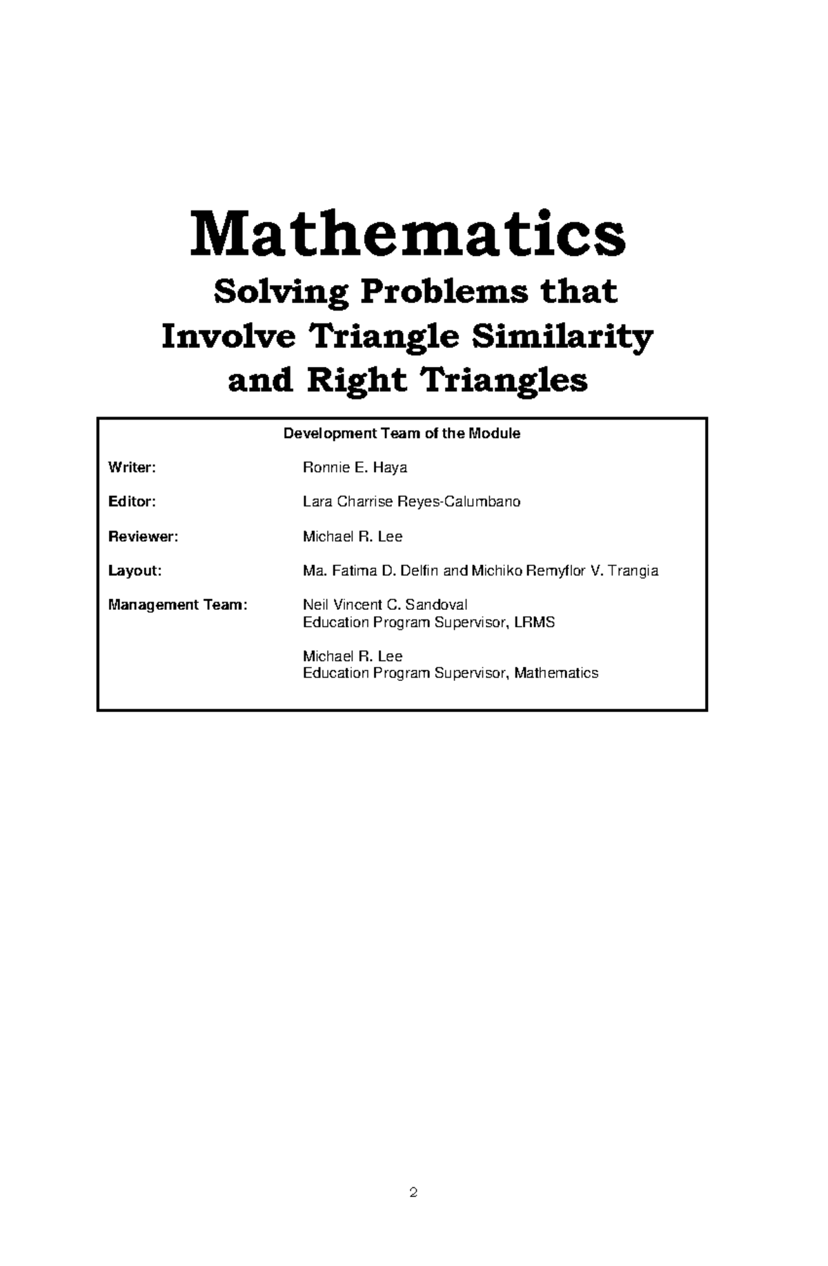 Math Lesson 7: Solving Triangle Similarity & Right Triangle Problems ...