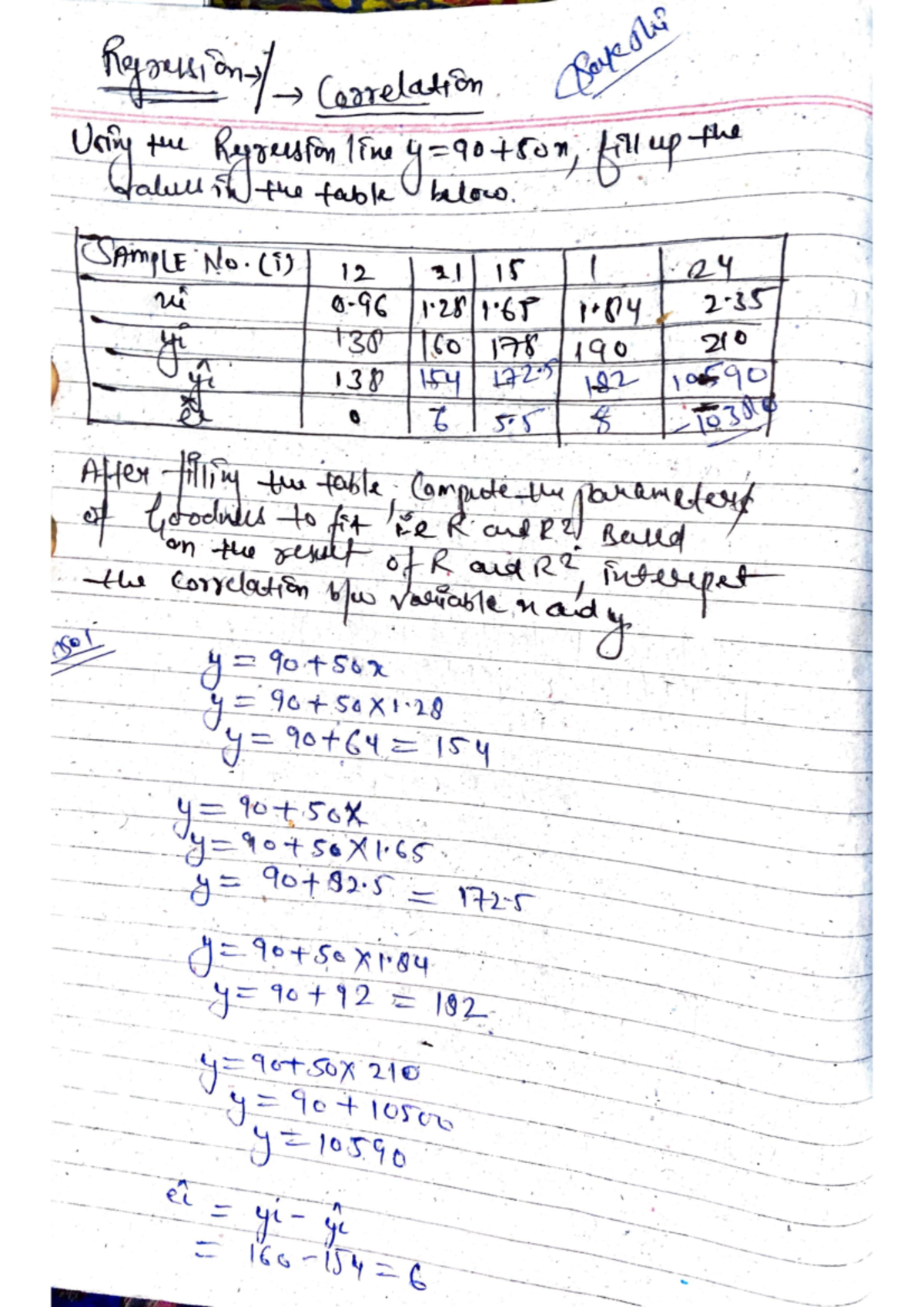 Regression correlation made by Sakshi gupta - . ~. (J) 12.... ,_-' , r ...