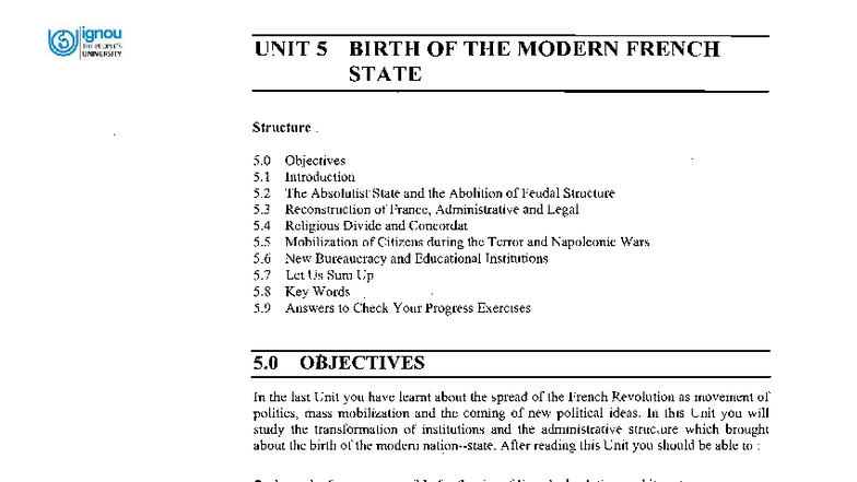 Unit 5: Birth of the Modern French State - Key Concepts and Reforms ...
