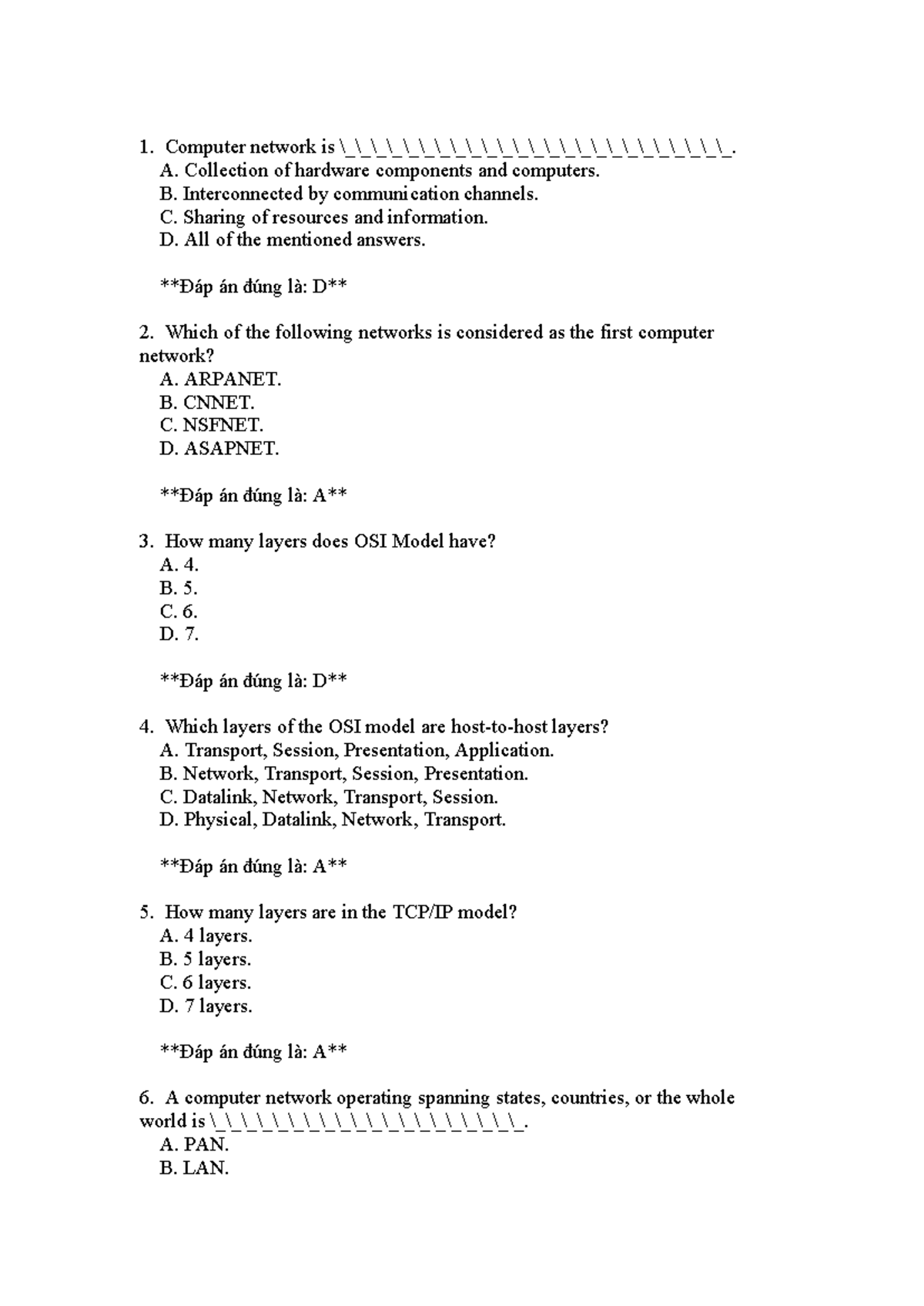 Mnt1den50 - Computer Networks Quiz Questions and Answers - Studocu