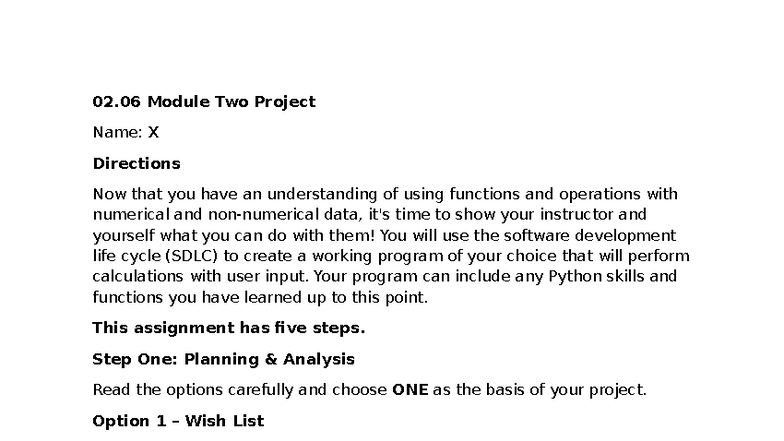 02.06 Module 2 Project: Python Program for Wish List Cost Calculation ...