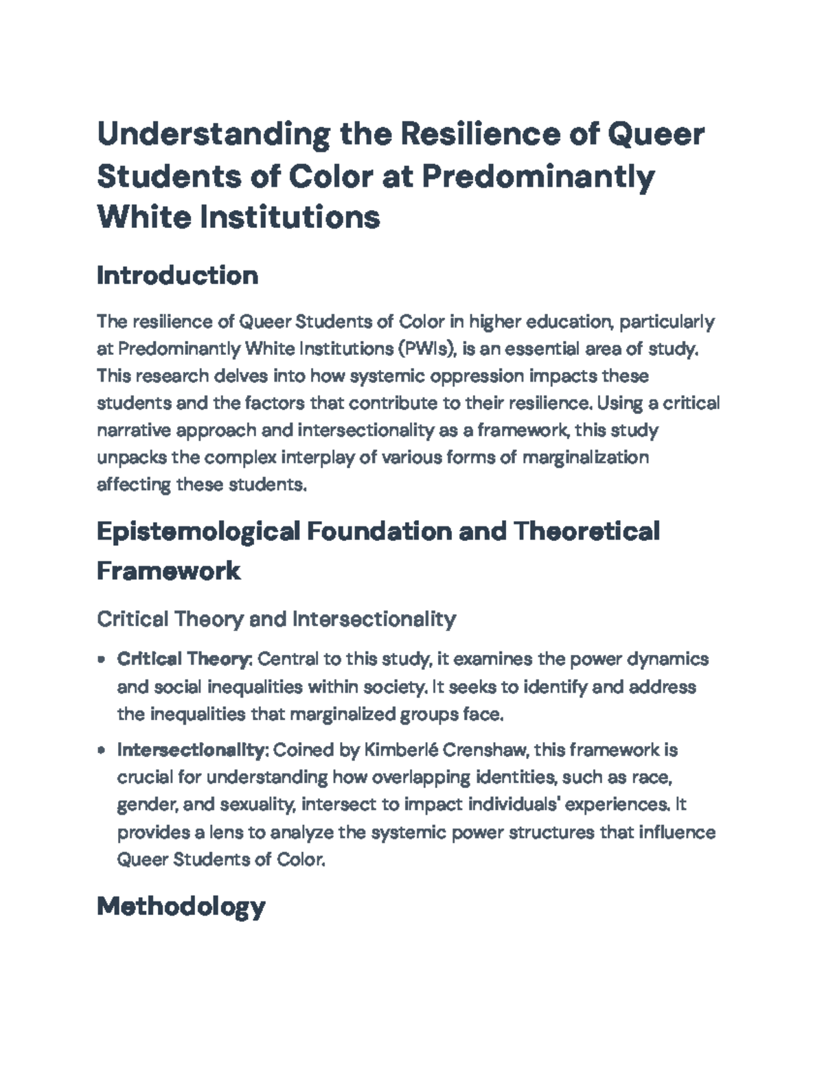 Understanding the Resilience of Queer Students of Color at PWIs ...