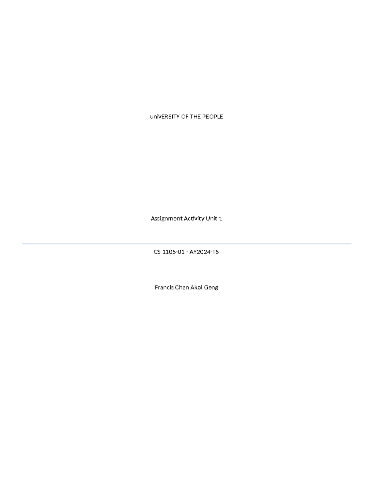 CS 1105-01 Unit 5 Assignment: Digital Circuit Design Using Boolean ...