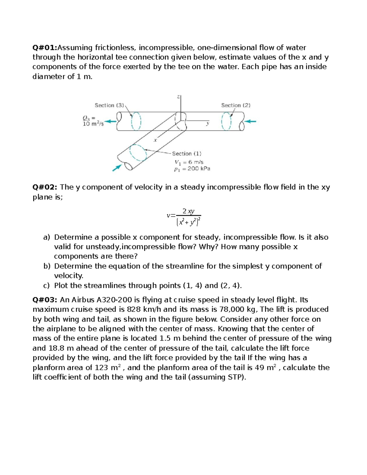 FM - Midterm - Fluid Mechanics: Analyzing Water Flow and Lift Forces - Studocu