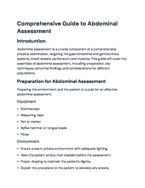 Comprehensive Notes on PAD, DVT, and Capillary Refill Assessment ...