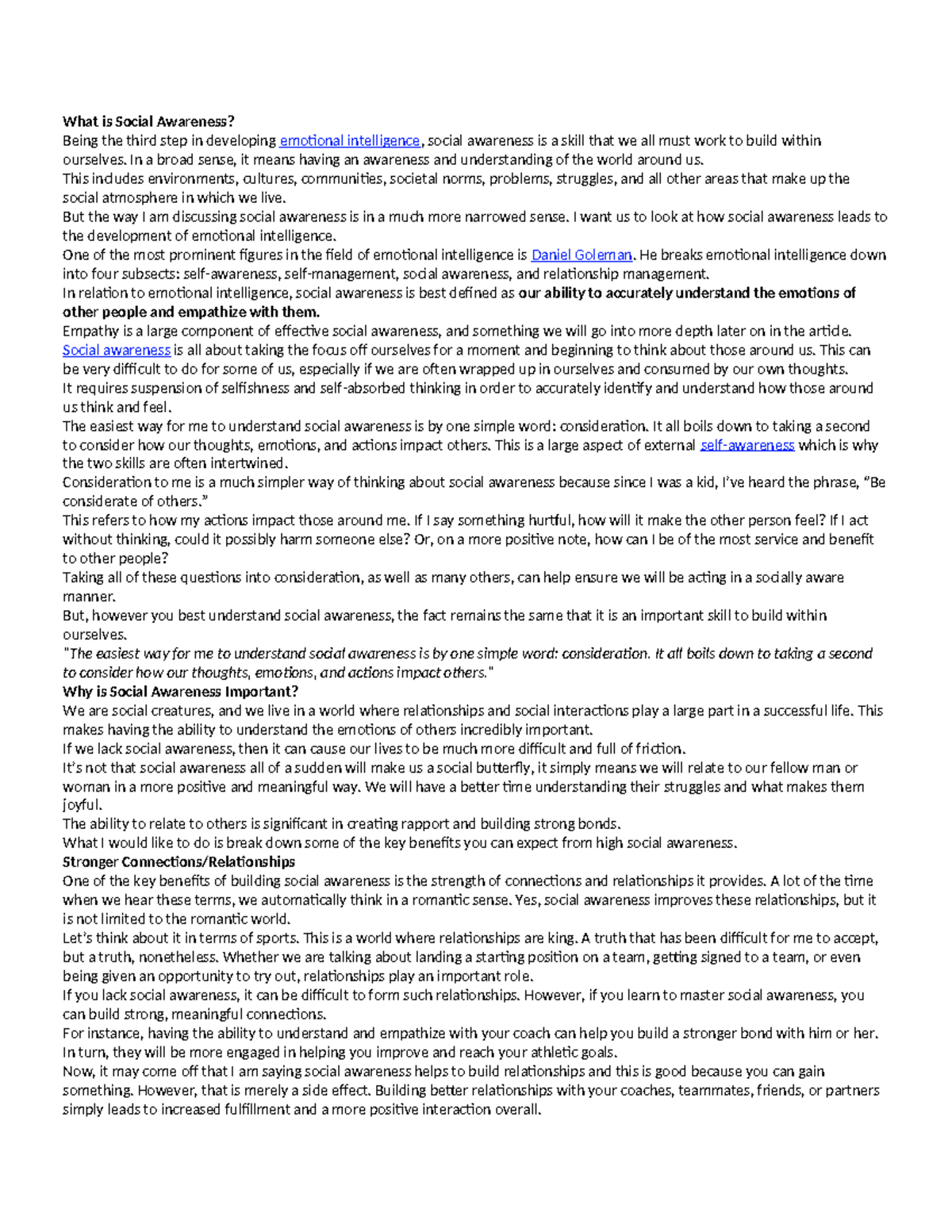 SOCW 101: Understanding Social Awareness and Its Importance - Studocu