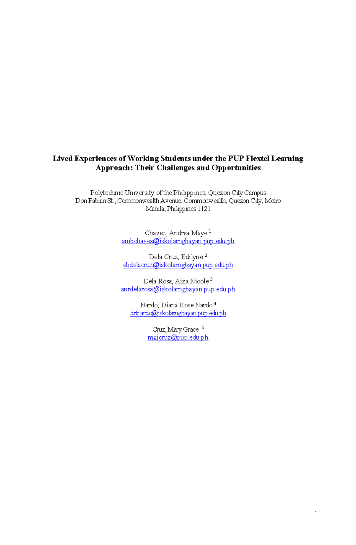 PUP BTLE 2023: Challenges and Opportunities of Working Students in ...