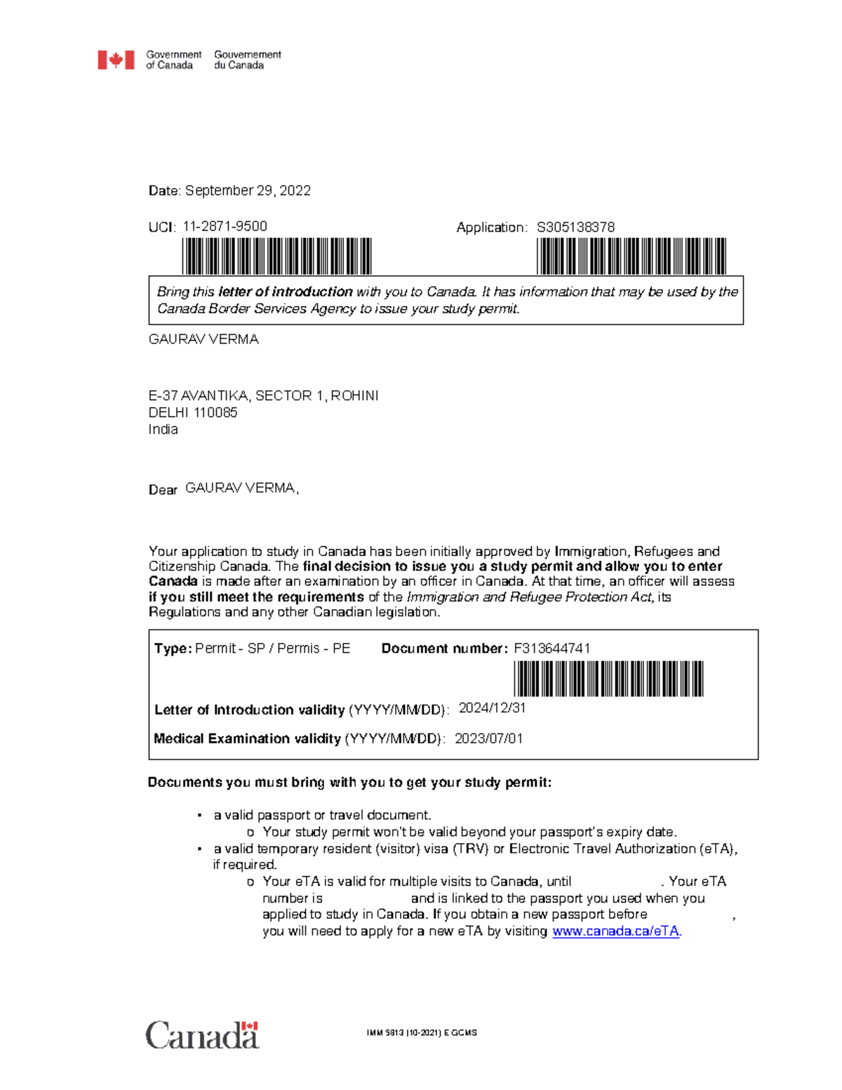 Study Permit Application - Required Documents and Instructions - Studocu