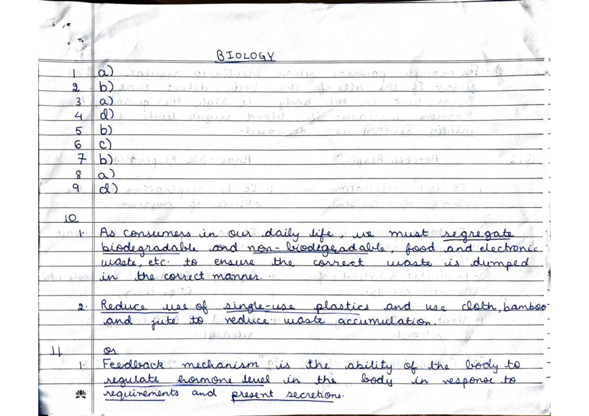 Biology 101: Science Paper Answer Keys and Explanations - Studocu