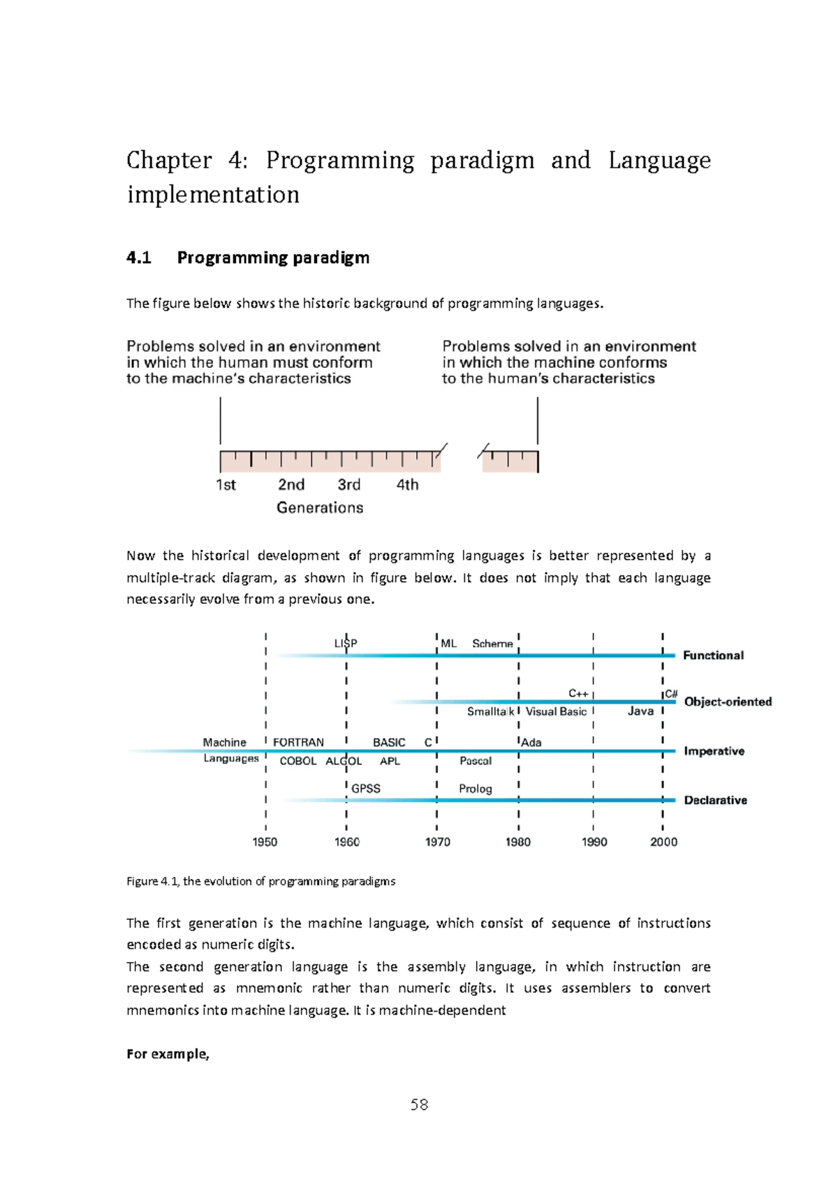 Chapter 4 - Chapter 4: Programming paradigm and Language implementation ...