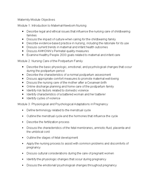 Pathology Module Objectives - Pathology Module Objectives Module 1 ...
