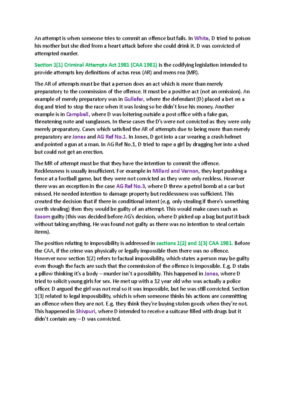 Attempt Essay Alevel - An attempt is when someone tries to commit an ...