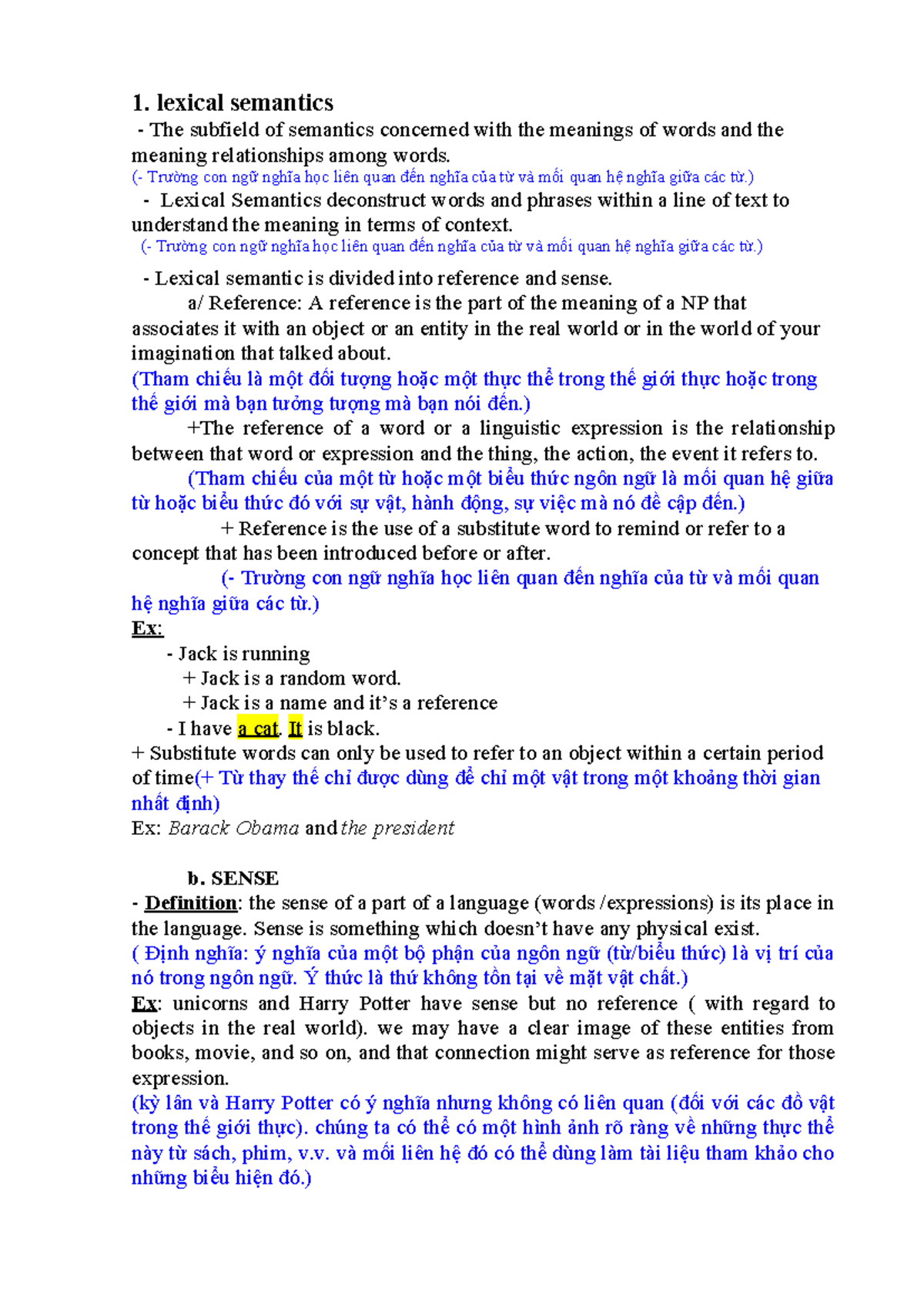 Lexical Semantics Overview: Key Concepts and Relationships - Studocu