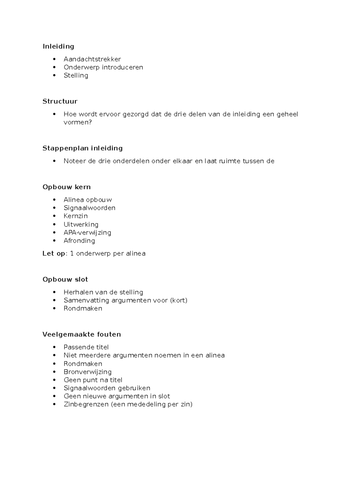 NL regels betoog - Inleiding Aandachtstrekker Onderwerp introduceren ...