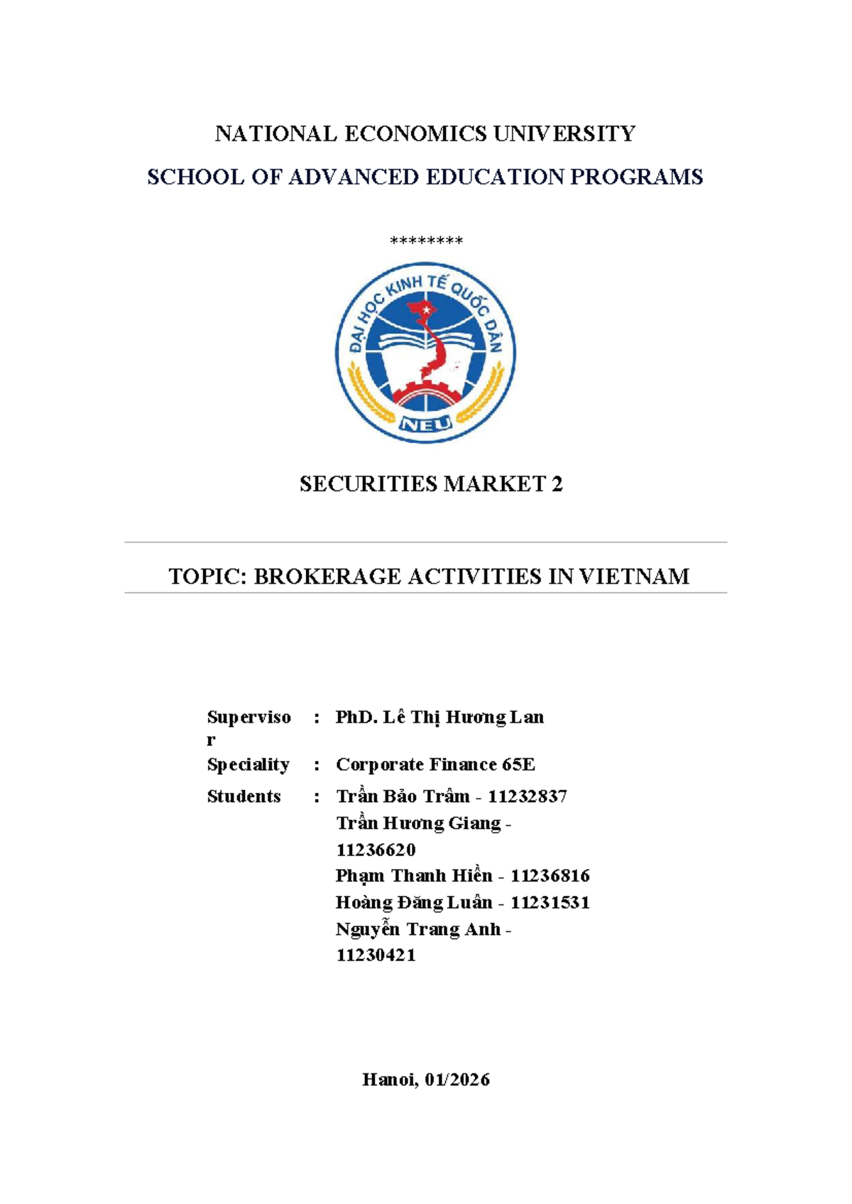 Brokerage Activities in Vietnam: An Analysis (Corporate Finance 65E ...