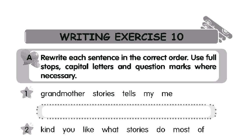 Conquer-Creative-Writing: Exercise 10 - Sentence Rearrangement & Story ...