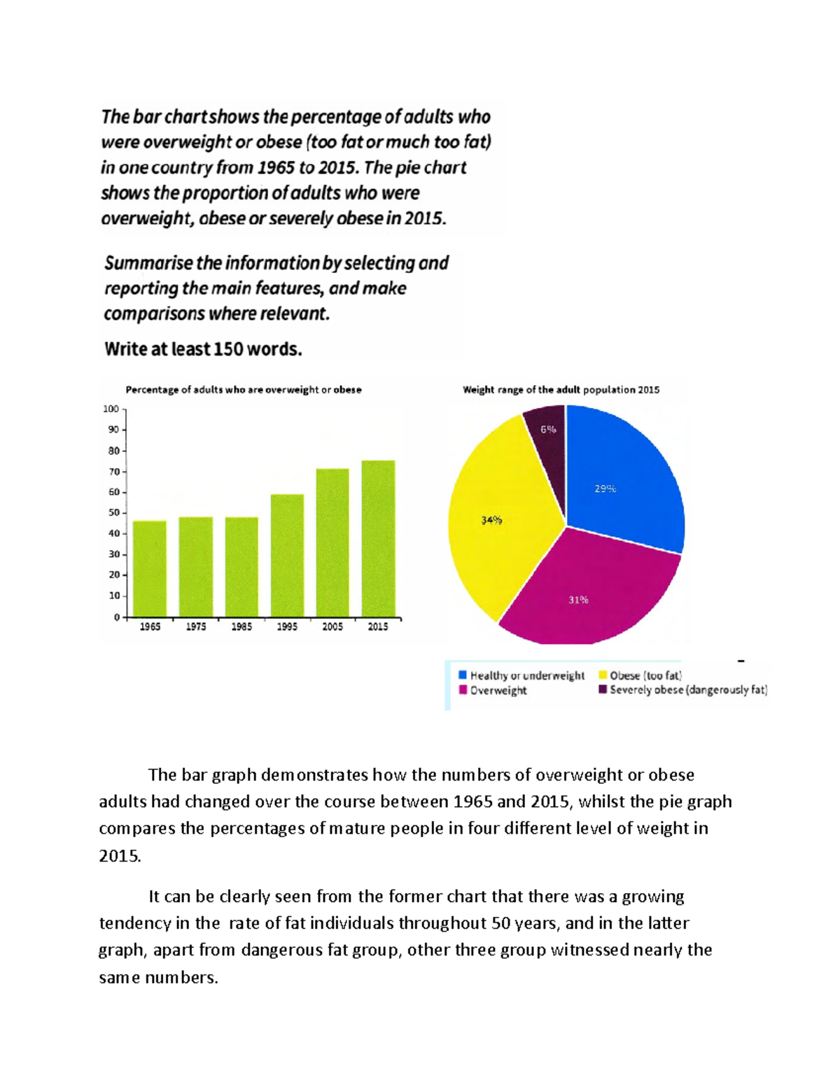 Exercise - Describing mixed graphs - The bar graph demonstrates how the ...