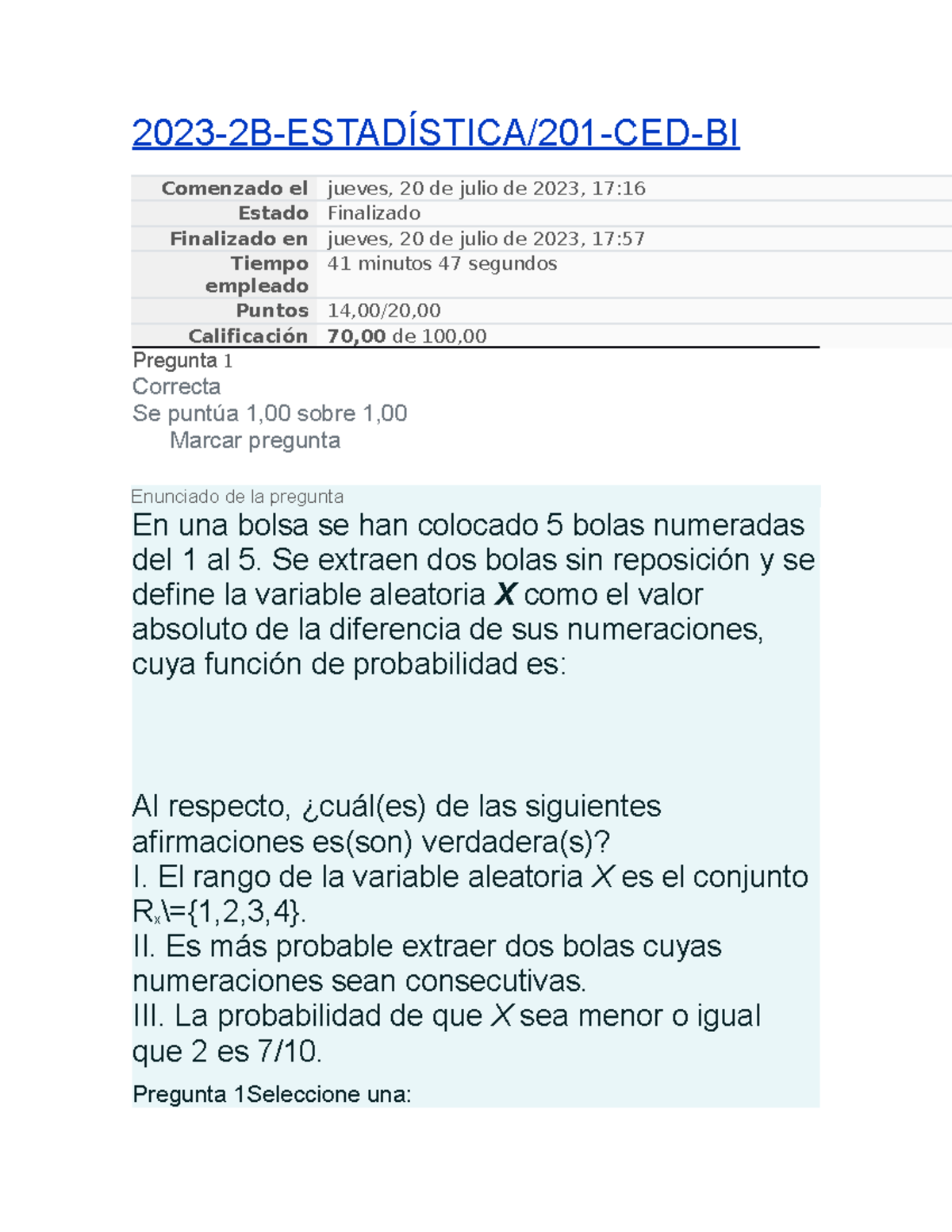 Examen Final 2023-2B de Estadística 201-CED-BI - Studocu