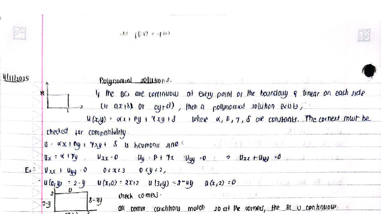 Math Lec 16 - Polynomial Solutions and Boundary Conditions - Studocu