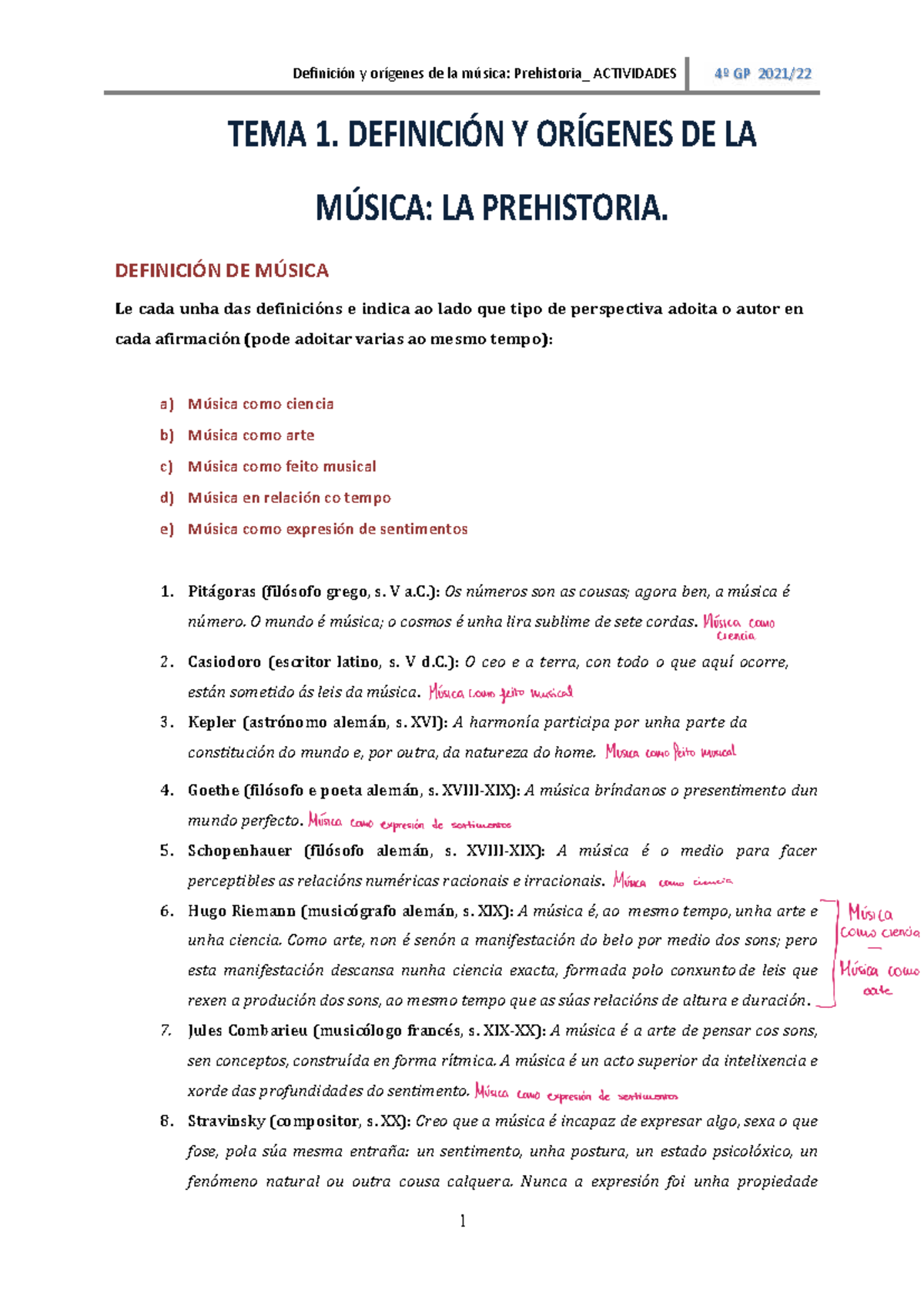 Definición y Orígenes de la Música: Prehistoria - Actividades 4º GP ...