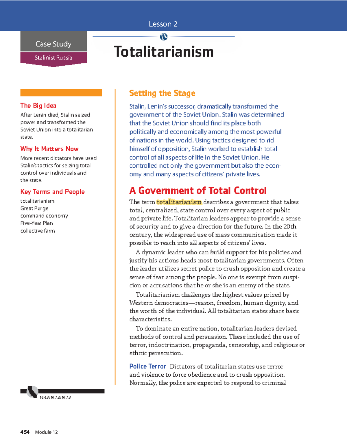 Russian Rev M12 - world hisotry - Totalitarianism The Big Idea After ...