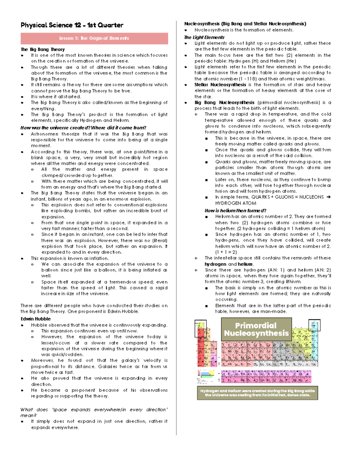 Physical Science 12 - 1st Quarter - Physical Science 12 - 1st Quarter ...
