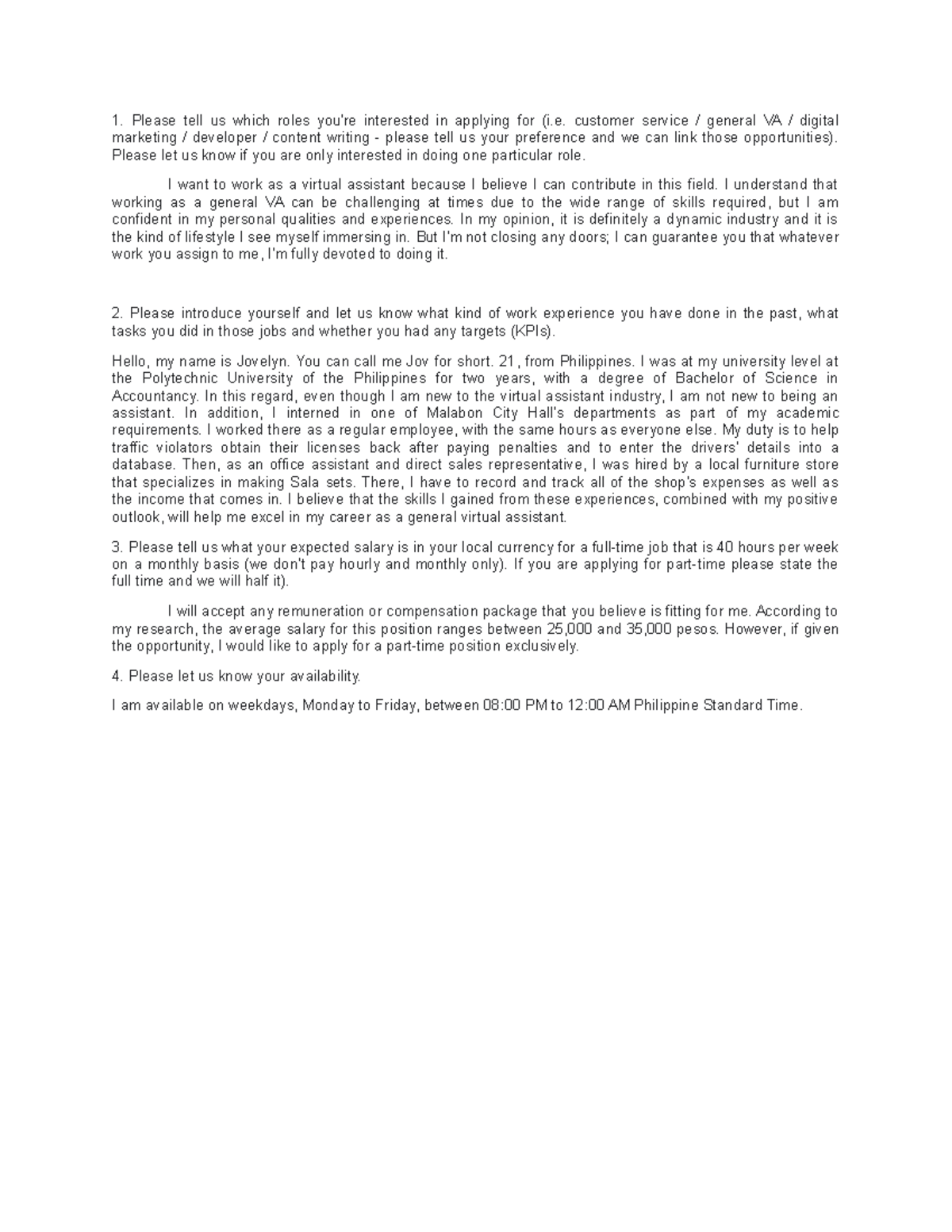 VA Interview Questions and Responses: A Comprehensive Guide - Studocu