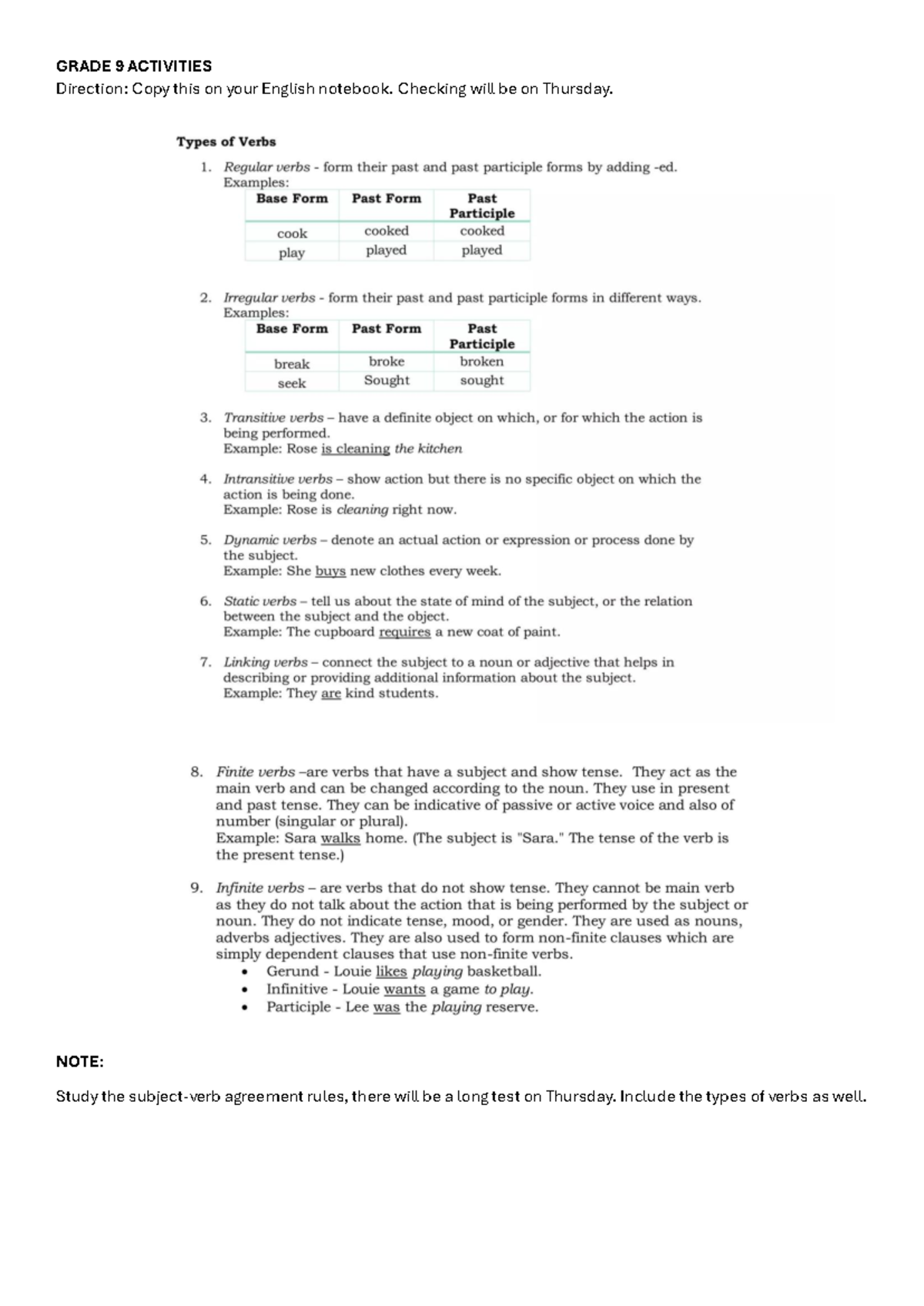 Activities - G7 to G10 - REVIEWER 1REVIEWER 1REVIEWER 1 - Direction ...