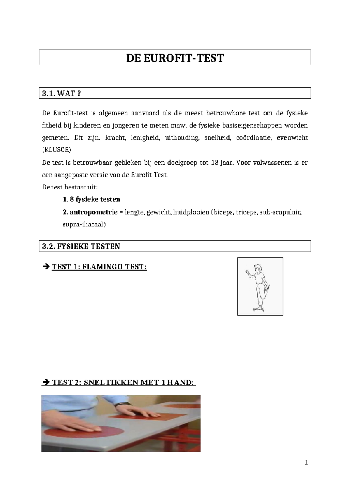 TAAK Eurofit Test 5SWE - Fysieke Geschiktheid Bij Kinderen & Jongeren ...