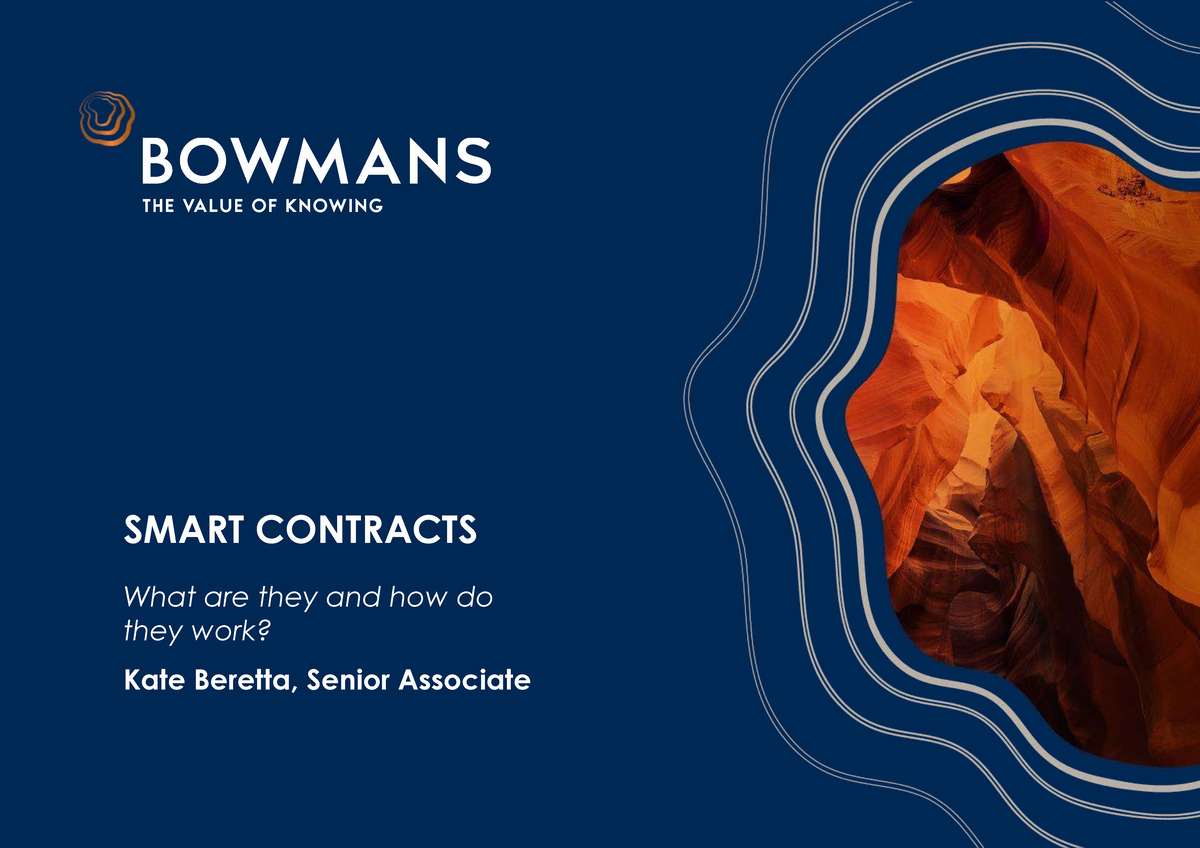 Unscrambling-Blockchain Session-2 Smart-Contracts - SMART CONTRACTS What are they and how do ...