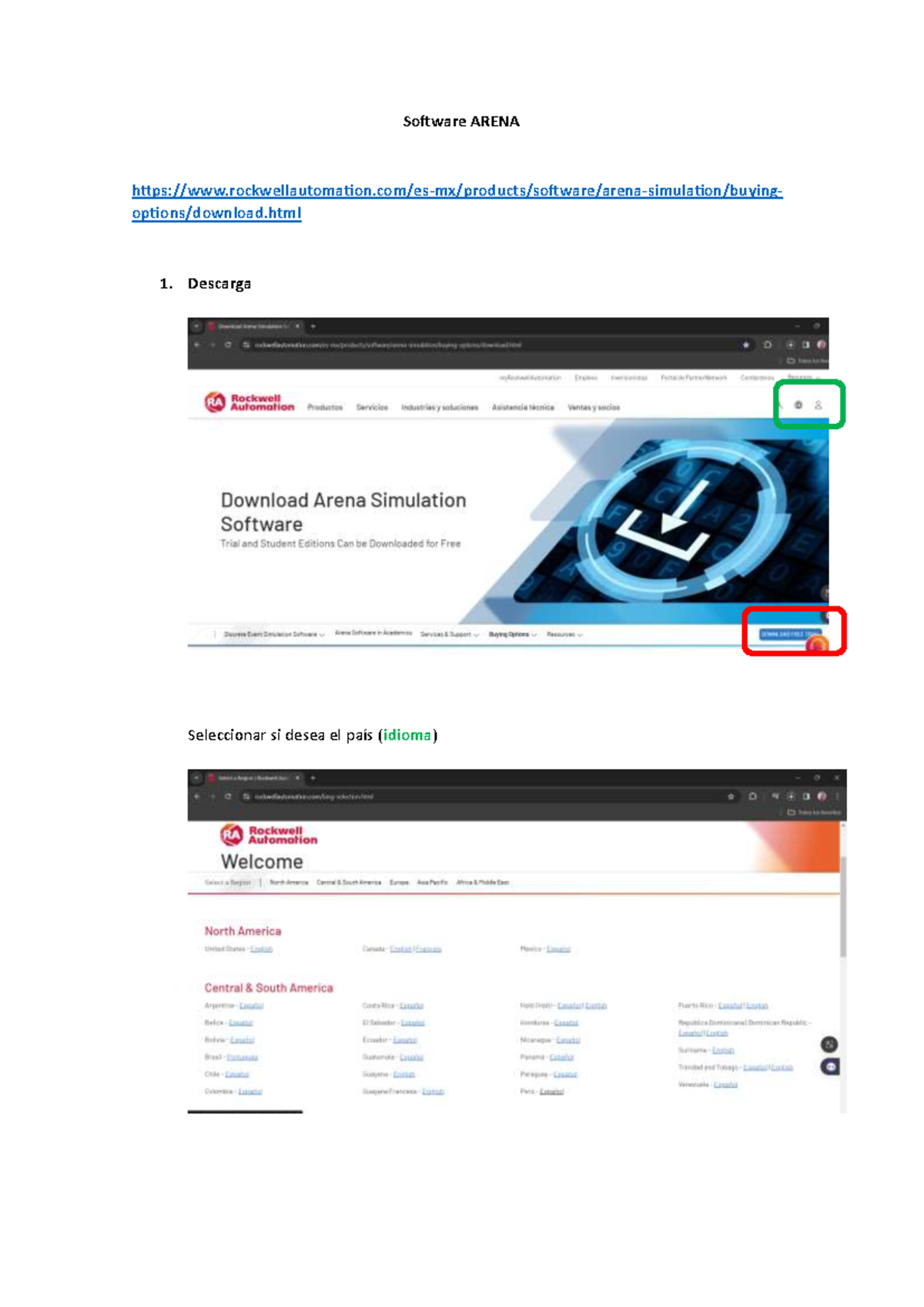 S01 - Guía de Descarga e Instalación del Software ARENA - Studocu