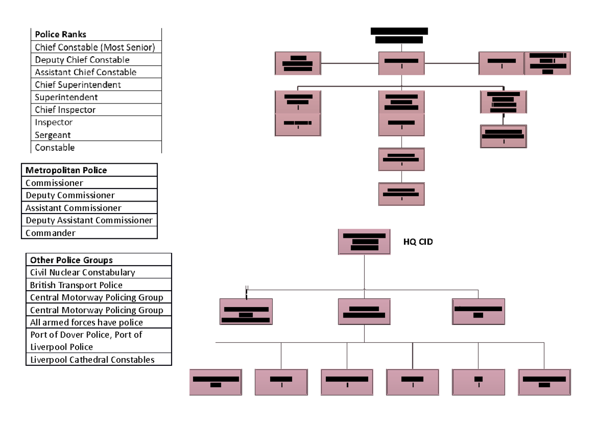 Forensic Investigation Police Structure Overview - CID Focus - Studocu
