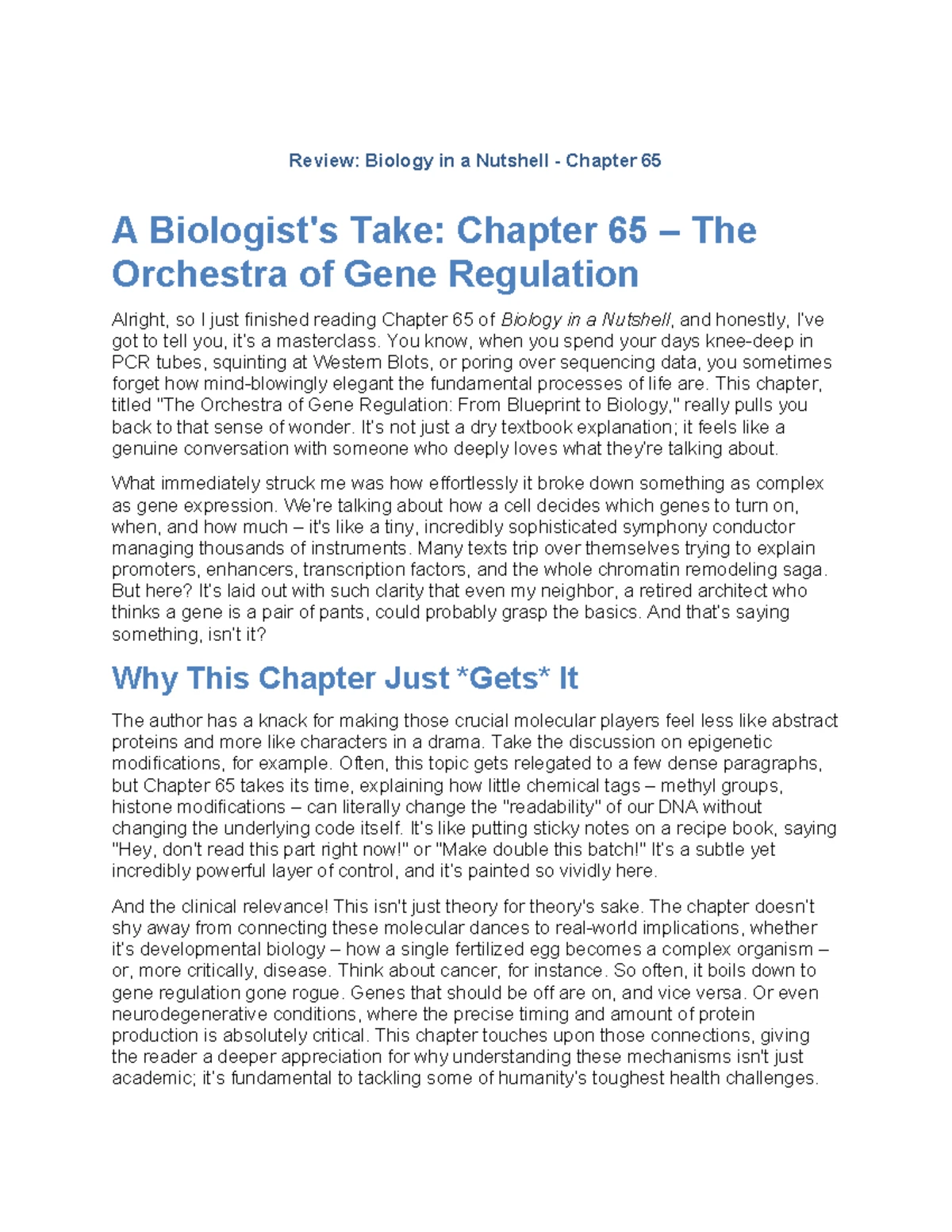 Biology for Beginners 2: Review of Chapter 51 - Gene Editing Insights ...
