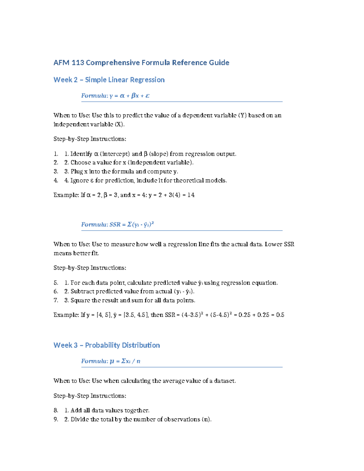 AFM 113 Detailed Formula Guide - AFM 113 Comprehensive Formula ...