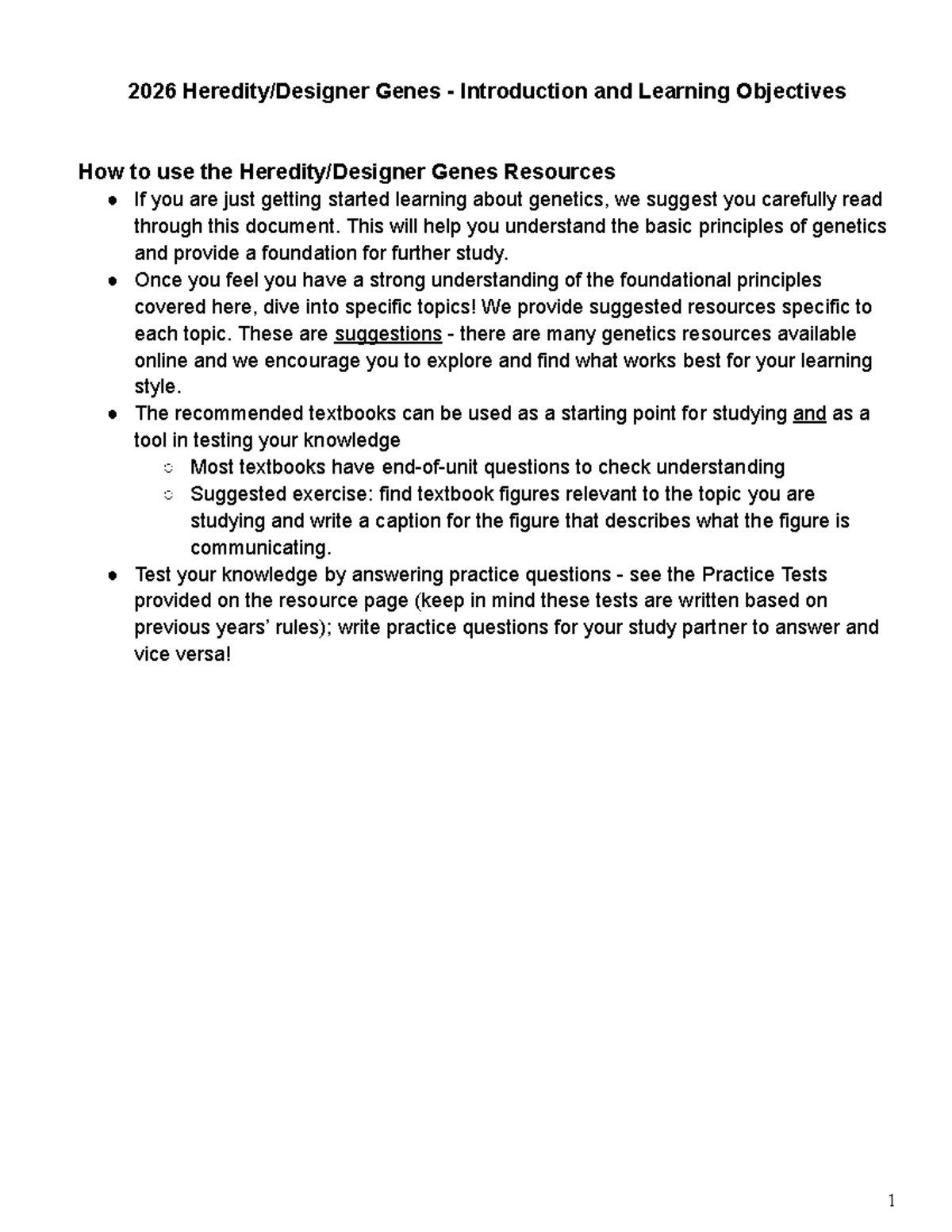 Final Exam Review: Principles of Genetics (2026) - Studocu