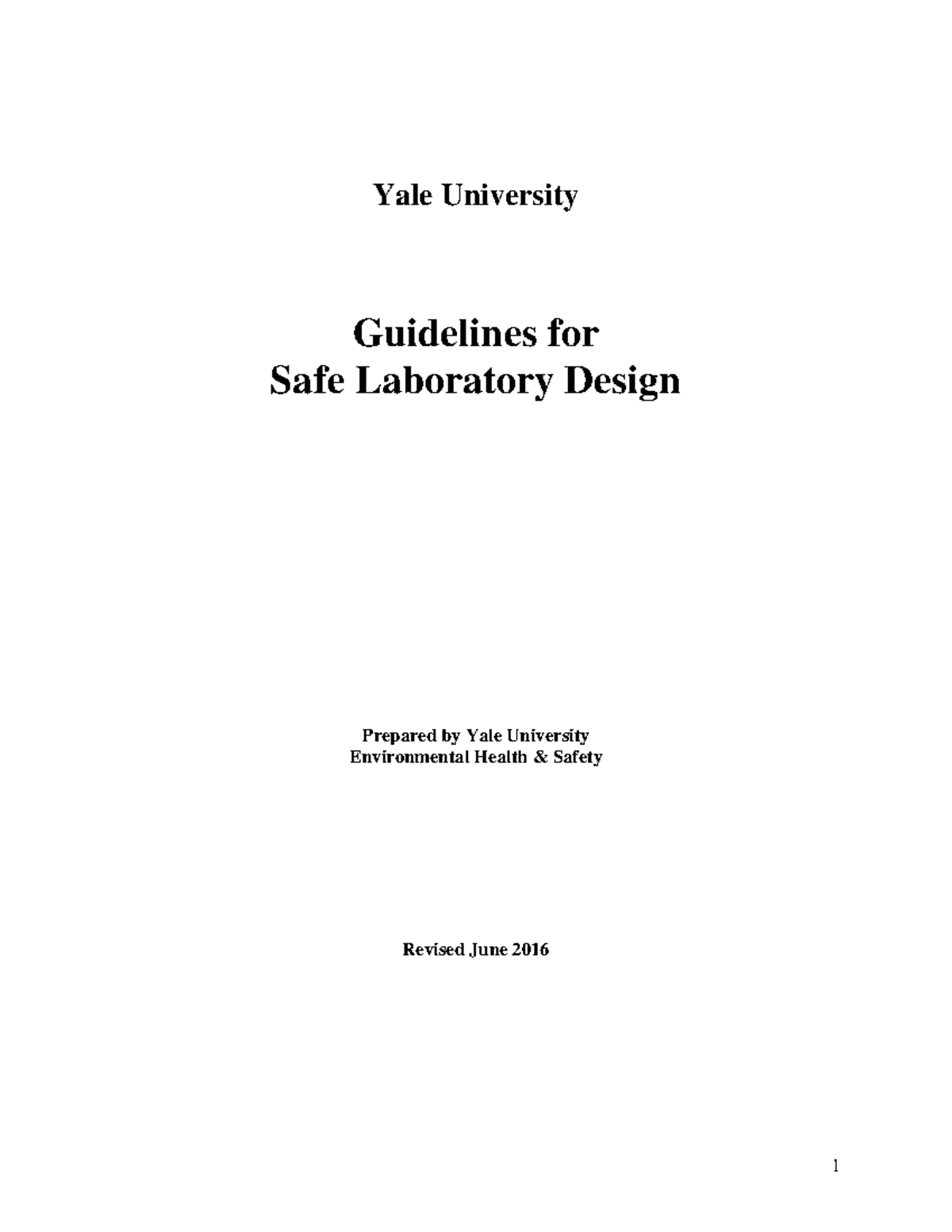 Laboratory-design-guidelines - Yale University Guidelines for Safe ...