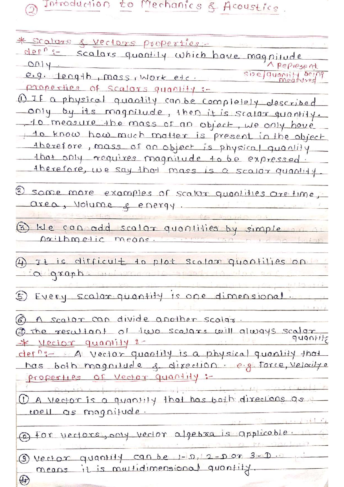 Physics 2: Chapter Notes on Mechanics, Scalars, and Vectors - Studocu
