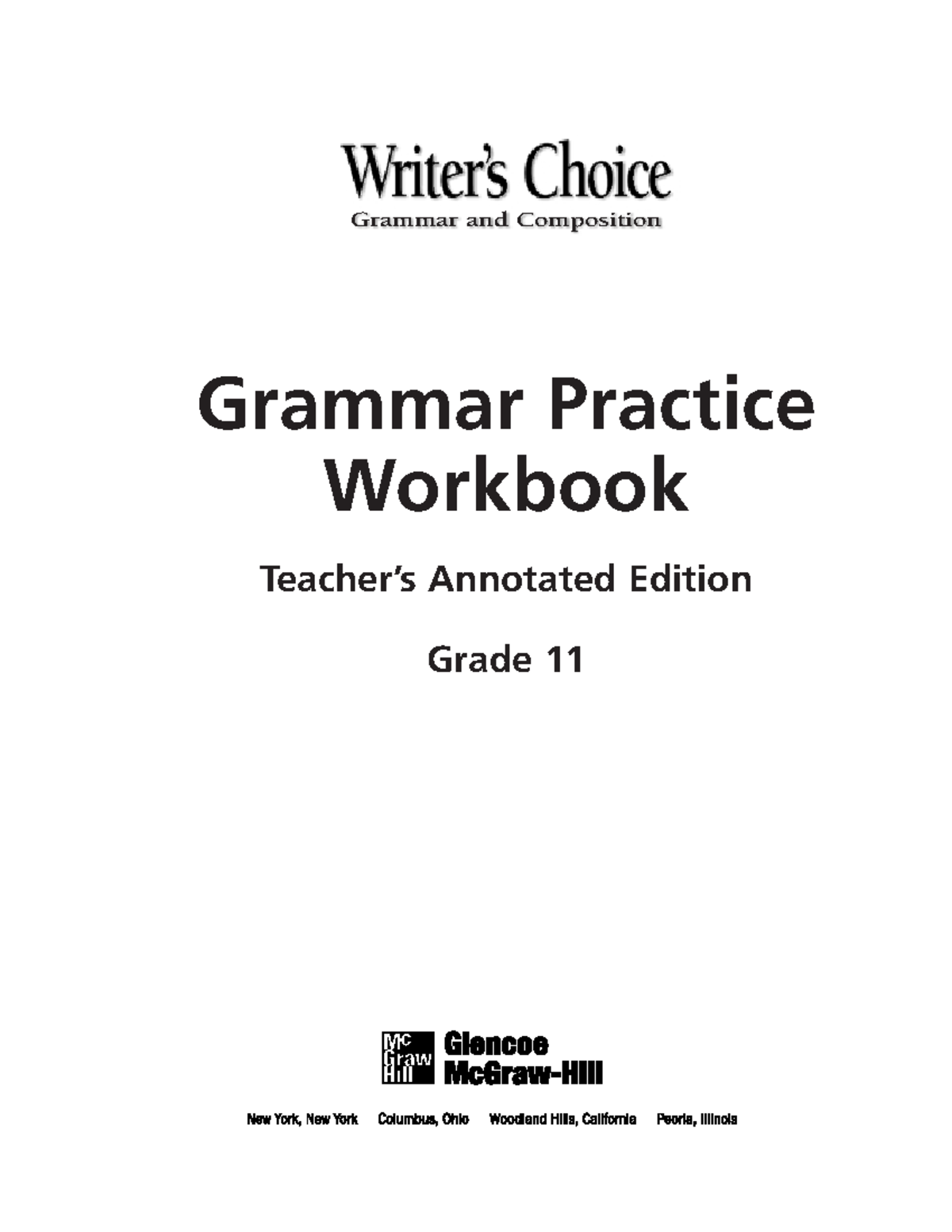 Grade 11 English Grammar Workbook with Practice Exercises - Studocu