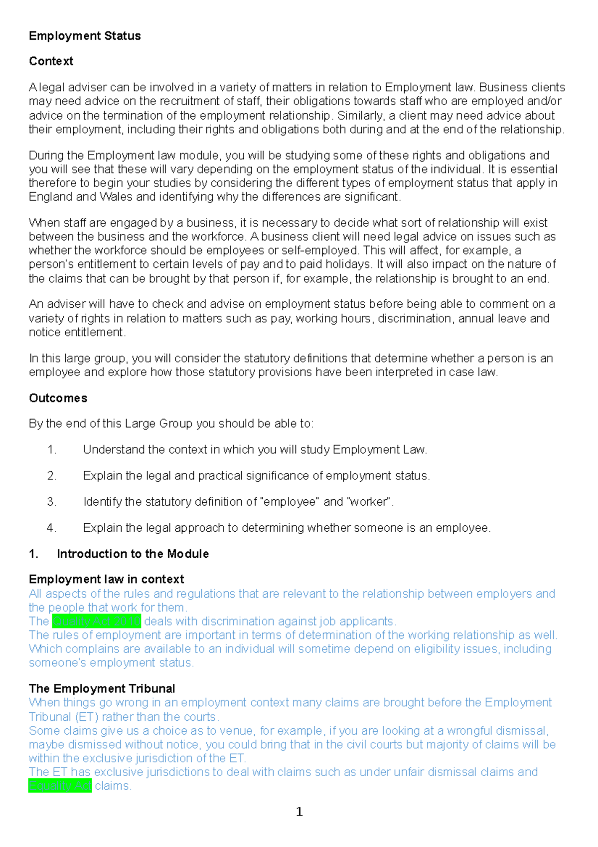 Employment Status in Employment Law: Key Definitions and Implications ...