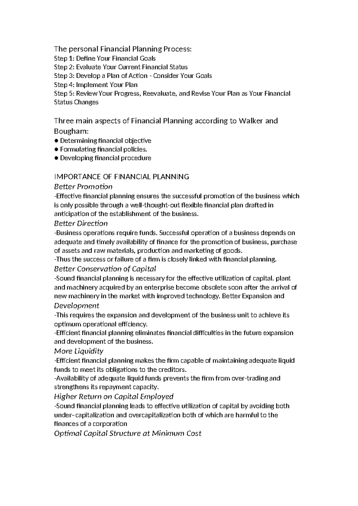 Personal Financial Planning Process: Steps and Importance Overview ...