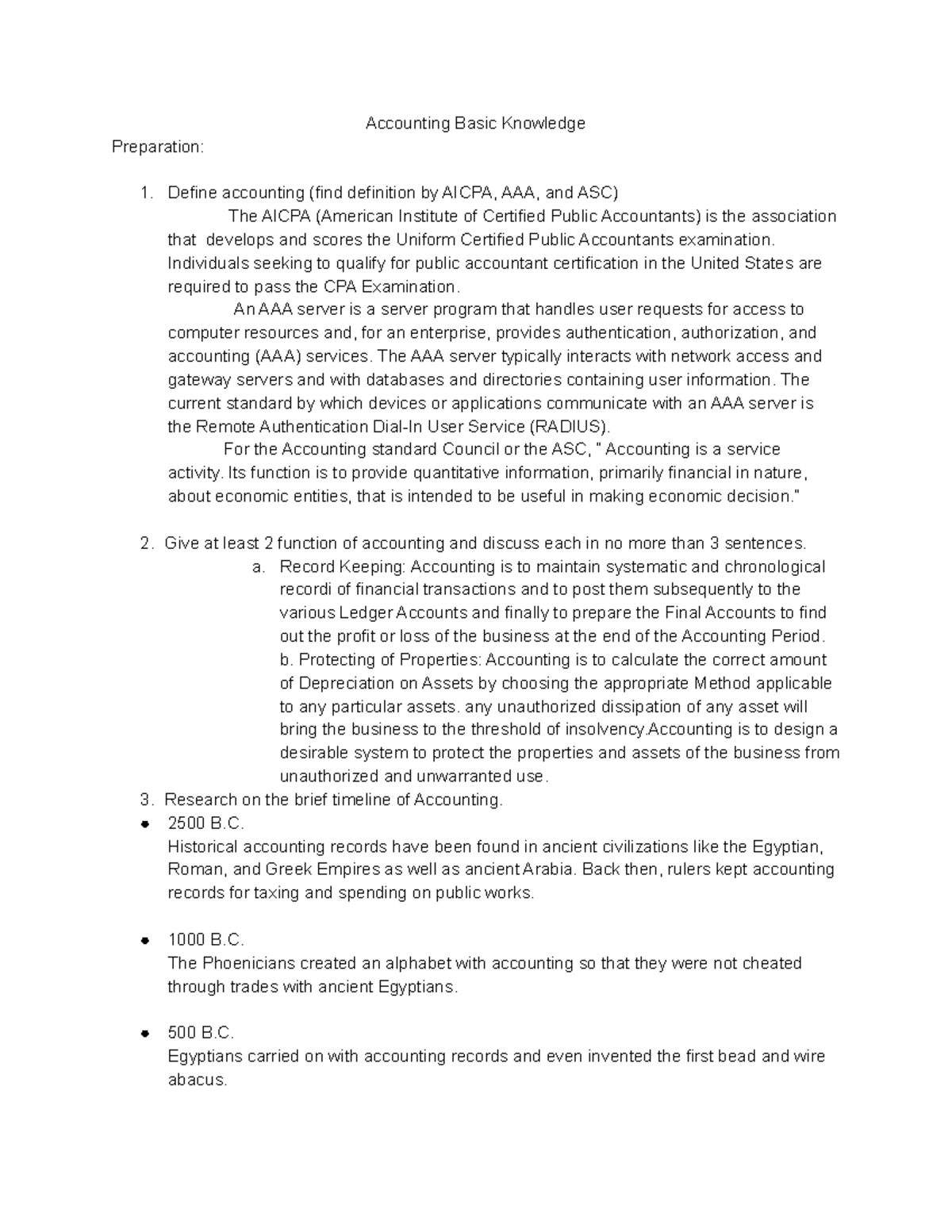 Accounting Basic Knowledge - Accounting Basic Knowledge Preparation ...