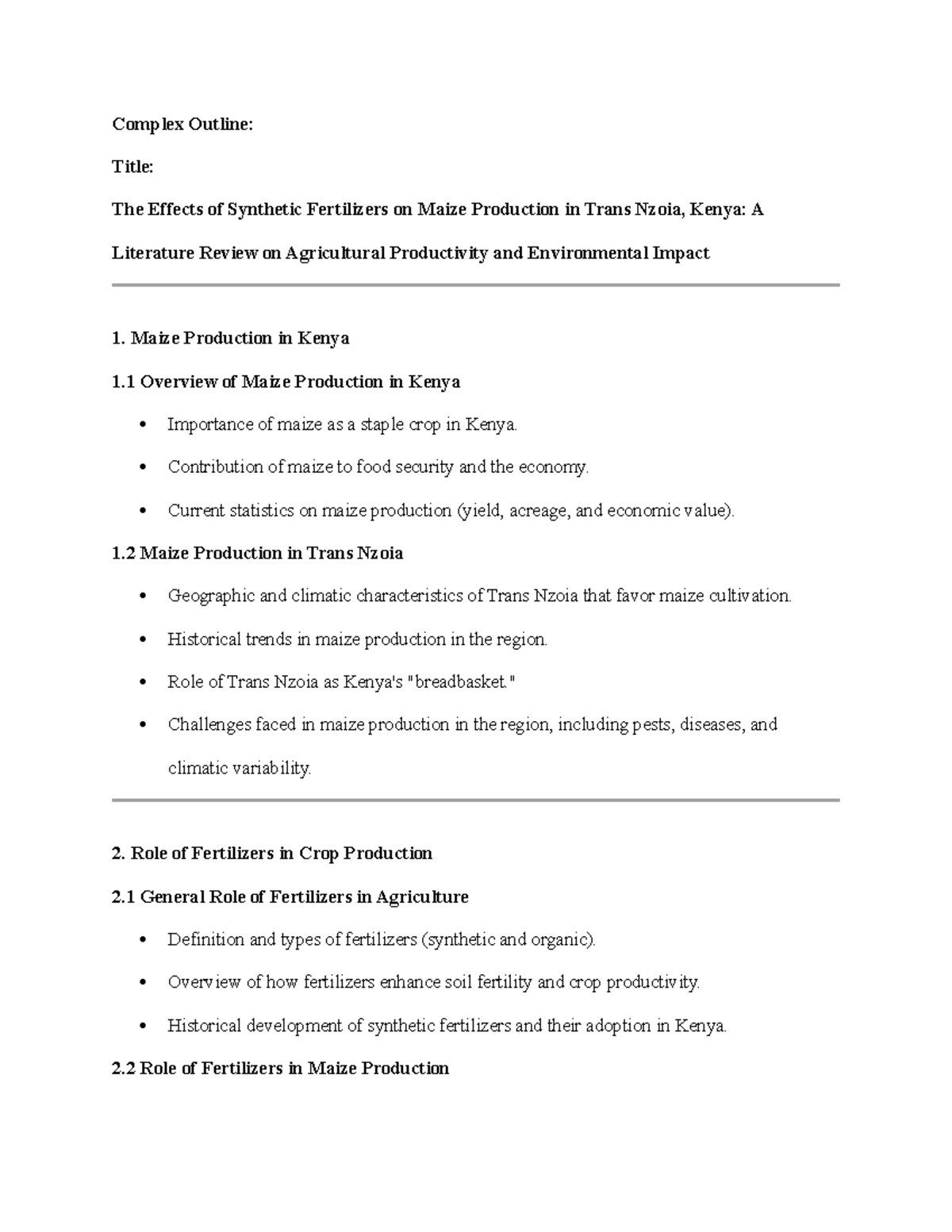 Complex Outline - Complex Outline: Title: The Effects of Synthetic ...