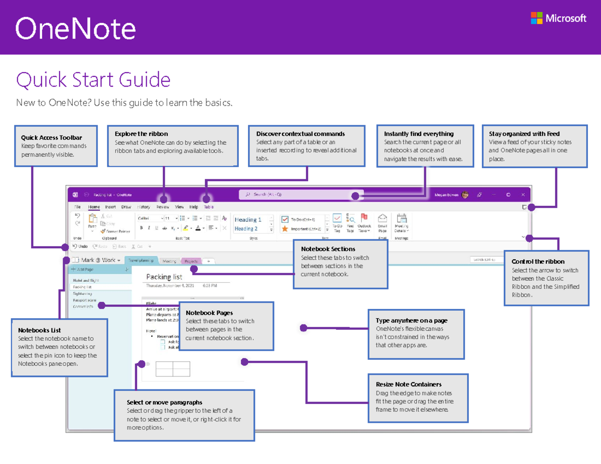 OneNote QS: Comprehensive Quick Start Guide for New Users - Studocu
