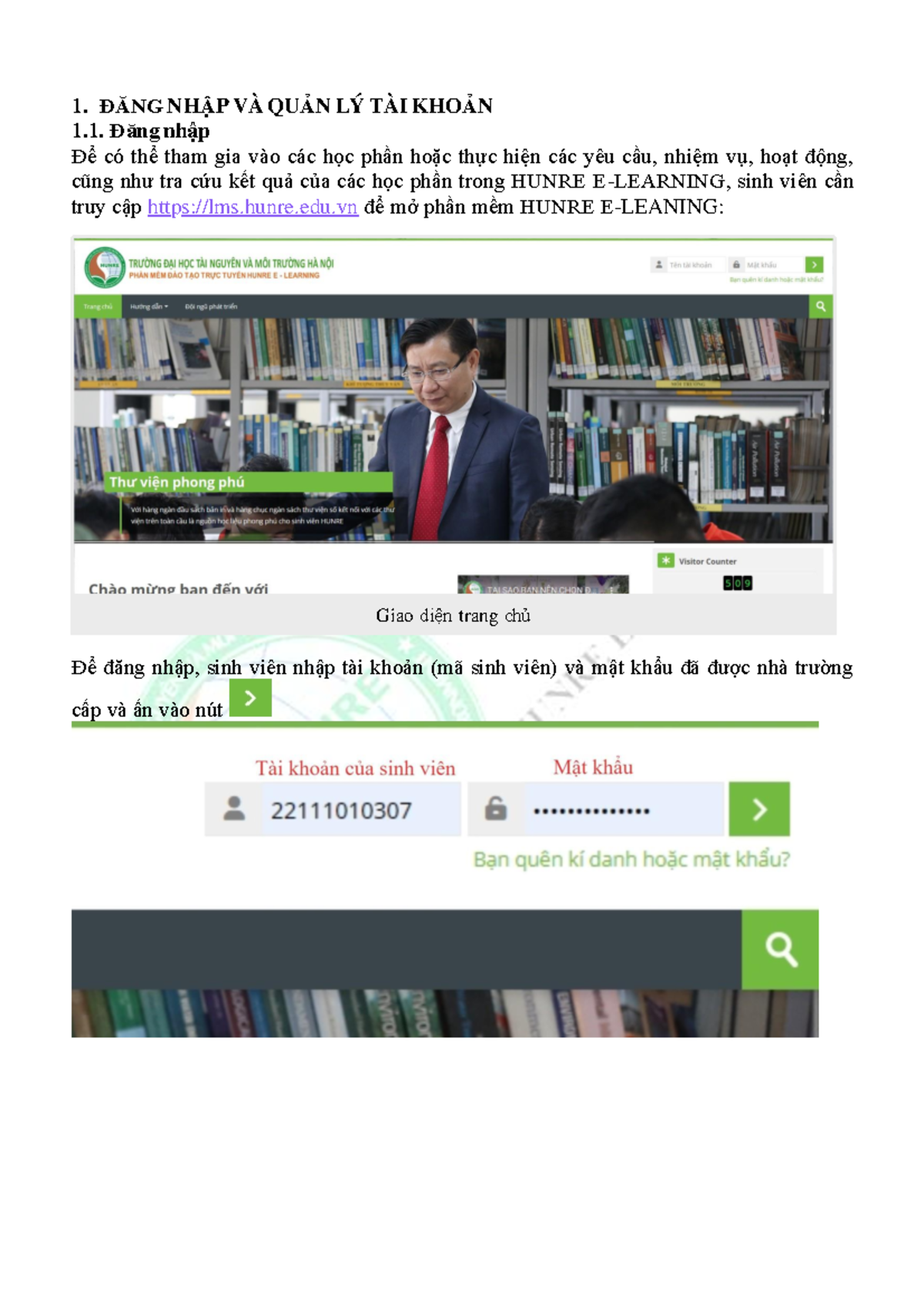 Hướng dẫn sử dụng HUNRE E-Learning cho sinh viên và tham gia lớp học ...