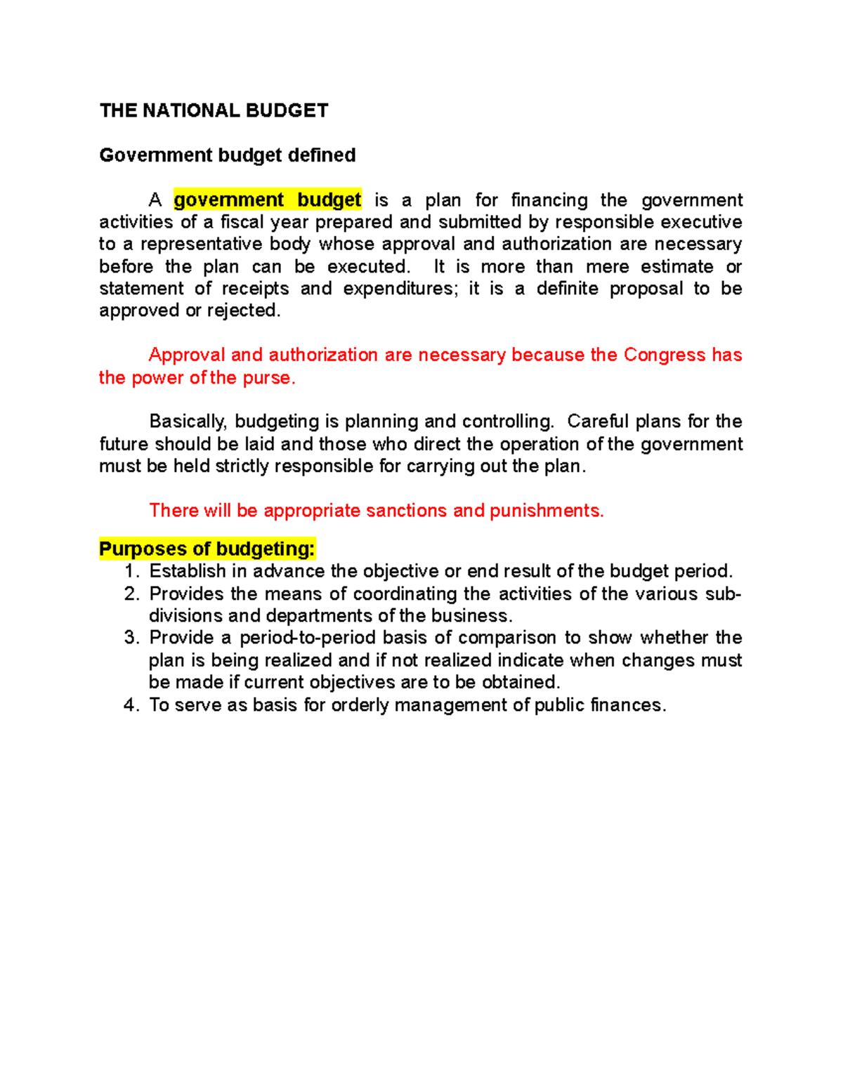 THE National Budget Philippines - THE NATIONAL BUDGET Government budget ...
