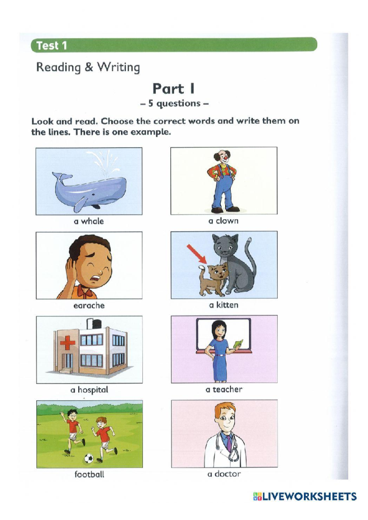 Worksheet 2038535 - Test 1 Reading & Writing Practice - Studocu