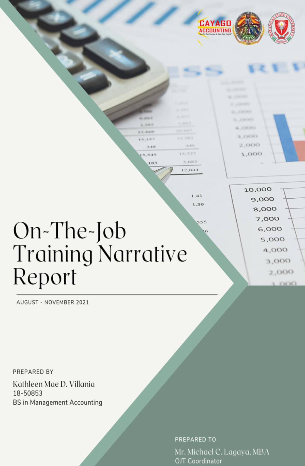 OJT Narrative Report for BS Management Accounting - Cayago Accounting ...