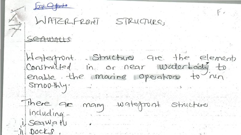 Waterfront Structures Study Notes - Course Code: WS101 - Studocu