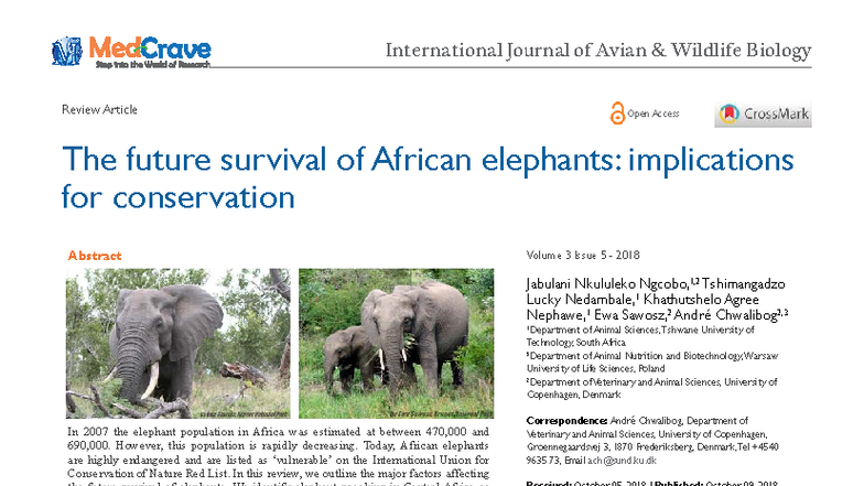 The Future of African Elephants: Conservation Challenges and Strategies ...
