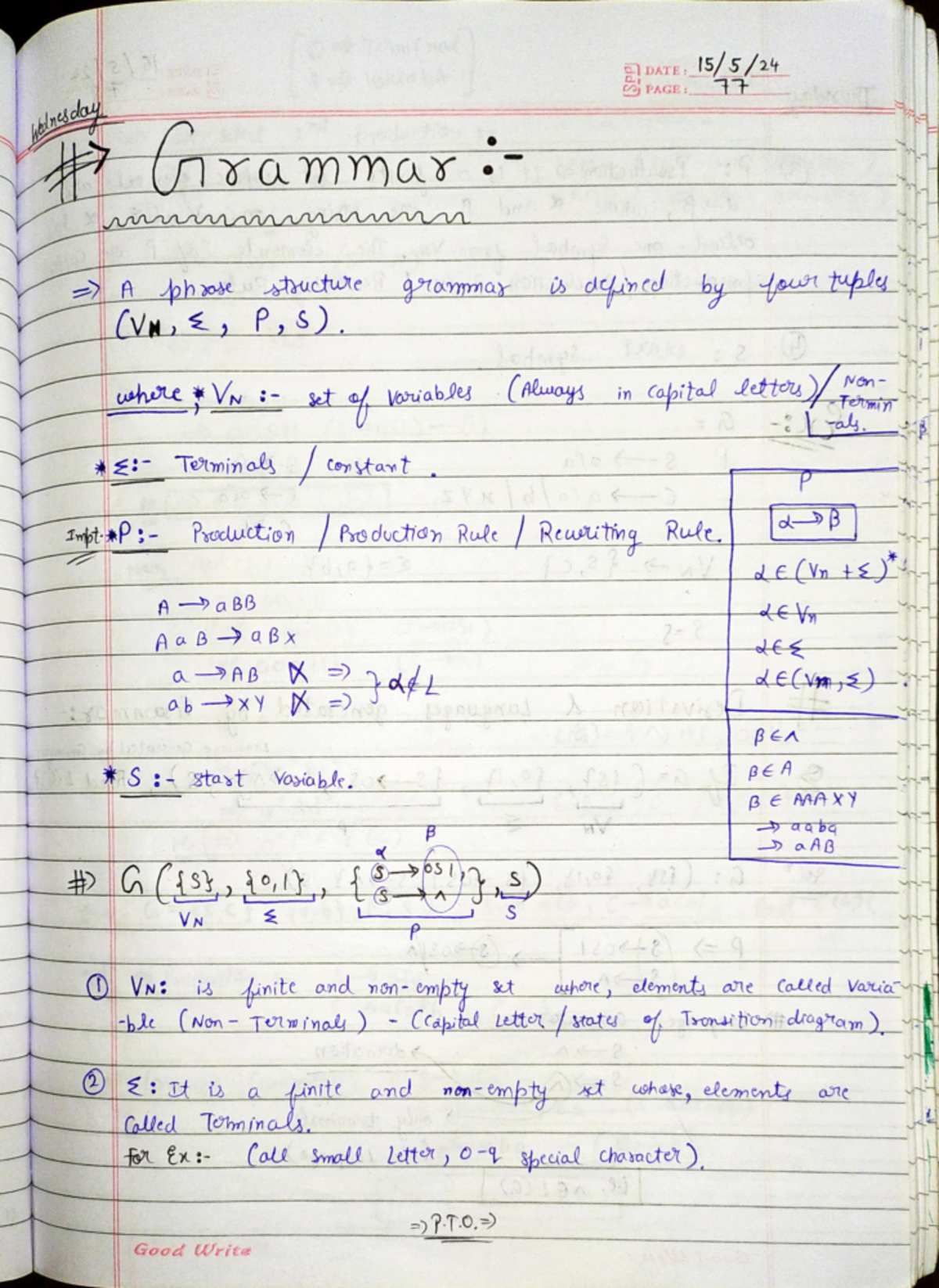TAFL Unit 3 Grammar Notes and Concepts Overview - Studocu